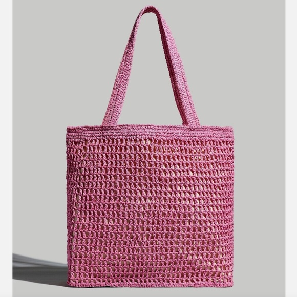 Madewell | Bags | New Madewell The Transport Tote Straw Edition In ...